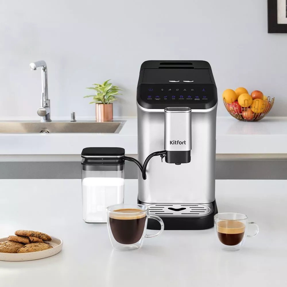 Автоматическая кофемашина Kitfort КТ-7166 купить по цене 35 990 ₽: отзывы, фото, характеристики