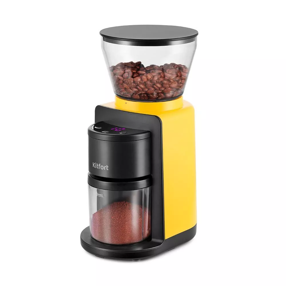 Кофемолка Kitfort КТ-7209-1, чёрно-жёлтый купить по цене 4 990 ...