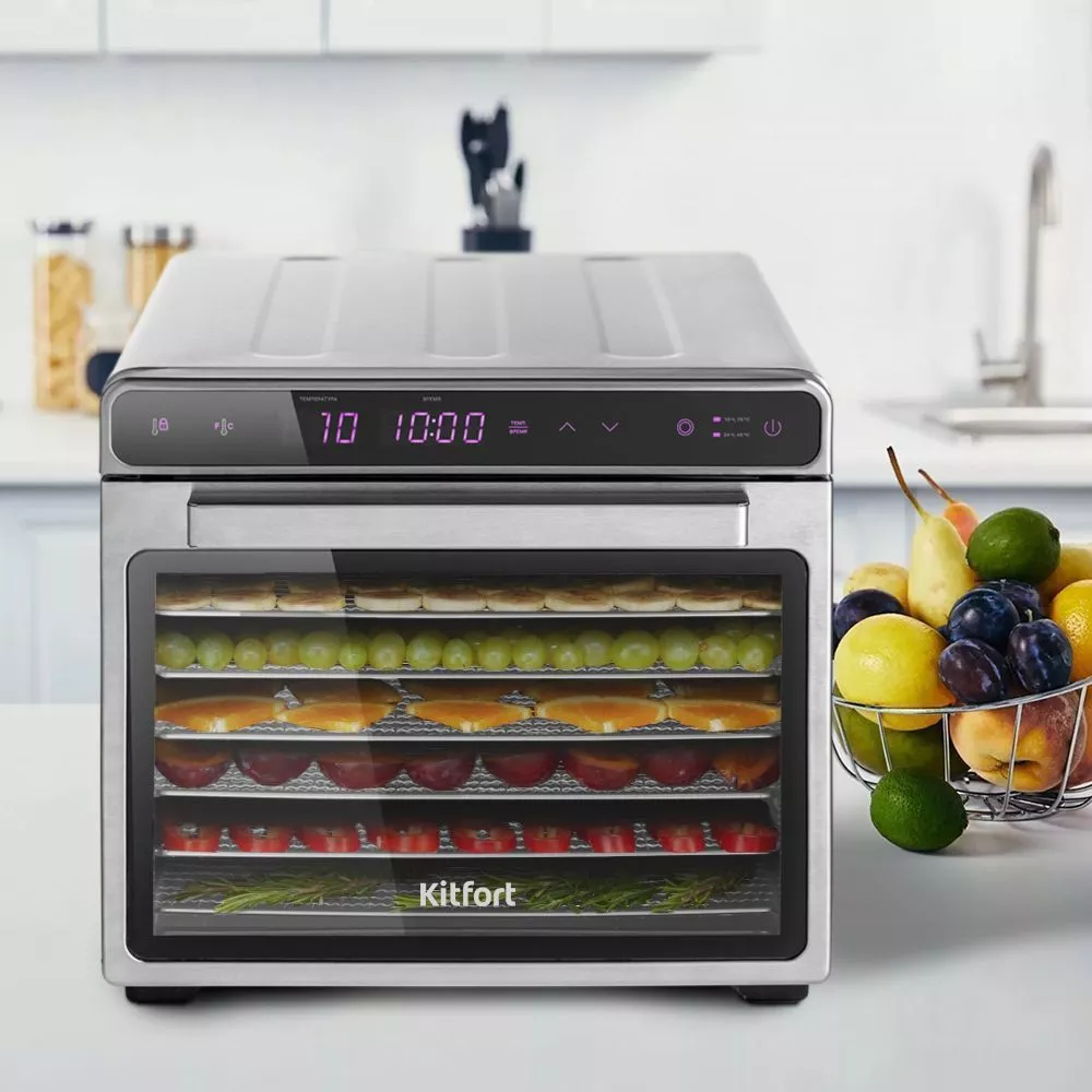 Сушилка для овощей и фруктов Kitfort KT-1925 купить по цене 15 990 ₽: отзывы, фото, характеристики