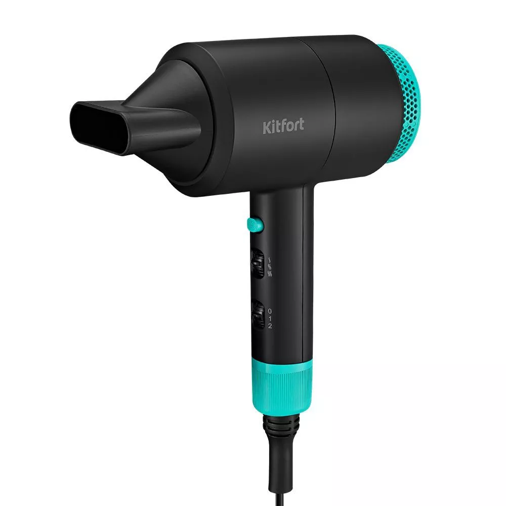 Фен Kitfort КТ-3228-3, чёрно-бирюзовый купить по цене 1 790 ₽: отзывы ...