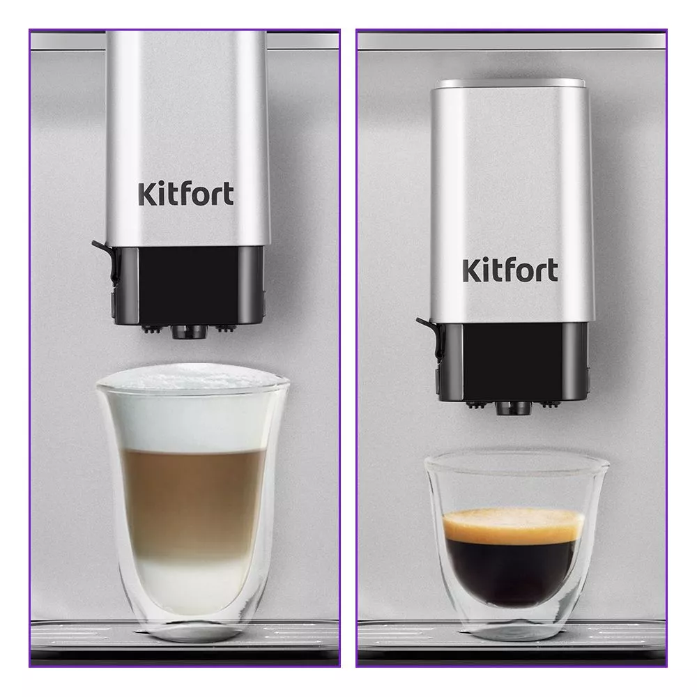 Автоматическая кофемашина Kitfort КТ-7166 купить по цене 37 990 ₽: отзывы, фото, характеристики