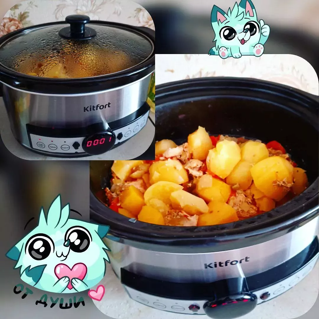 Медленноварка Kitfort KT-212 с электронным управлением купить по цене 4 690 ₽: отзывы, фото ...