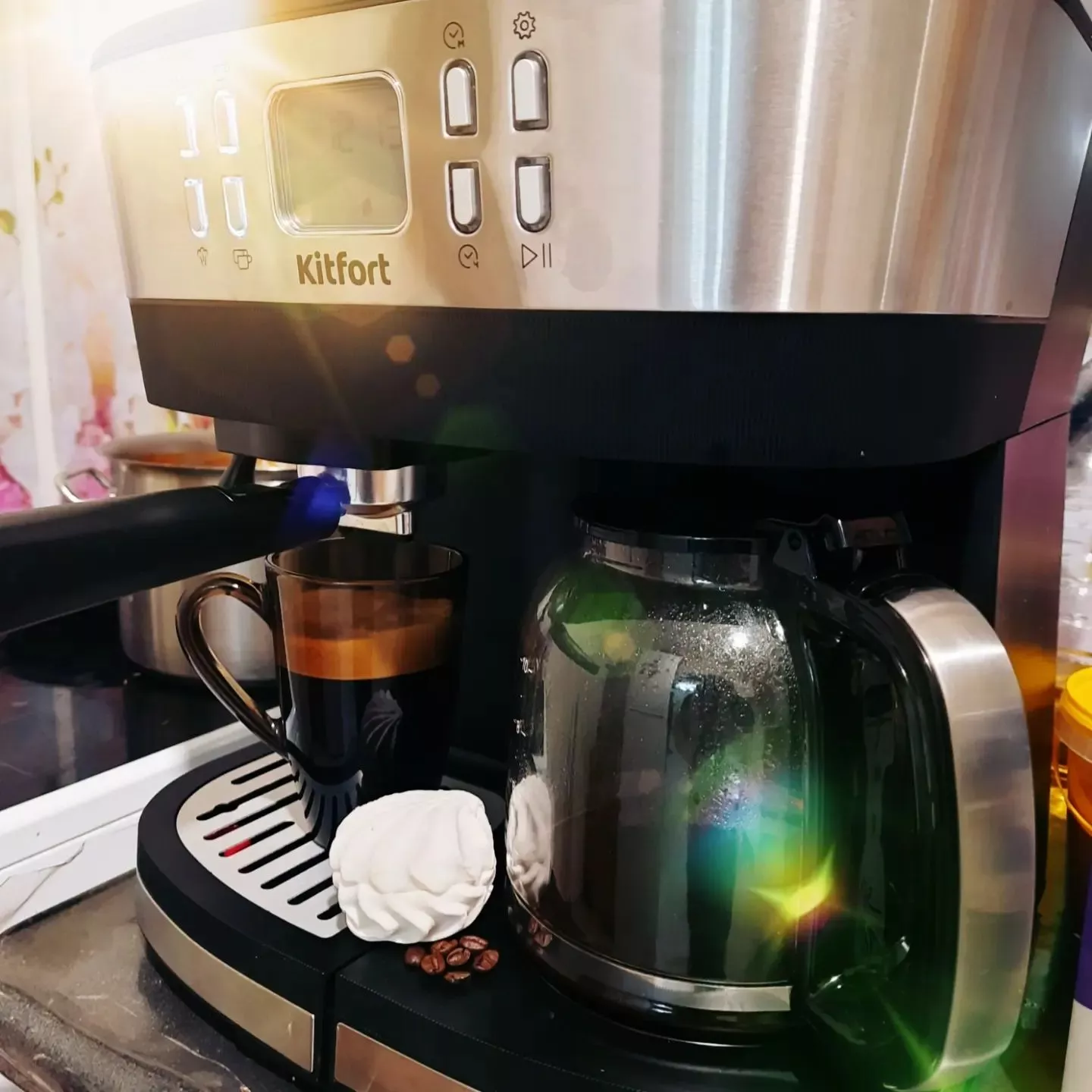 Кофейная станция Kitfort KT-771 купить по цене 13 990 ₽: отзывы, фото, характеристики